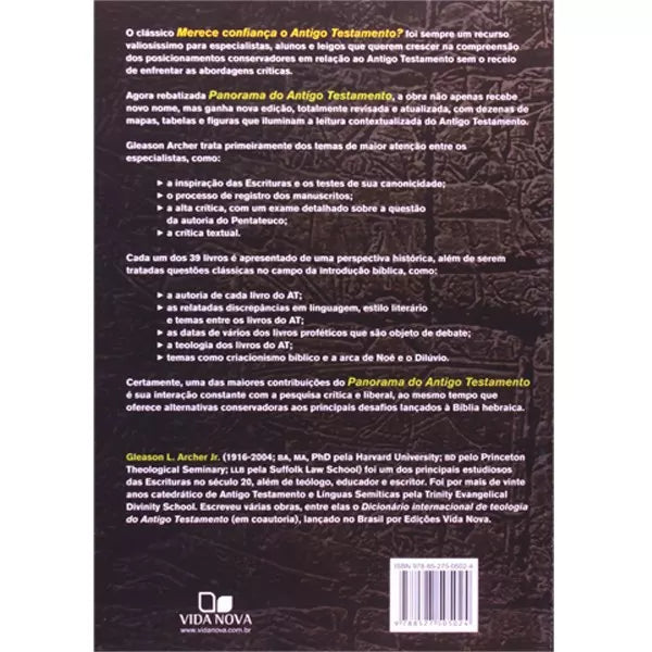 Panorama do Antigo Testamento | Gleason L. Archer Jr. – Glorificai ...